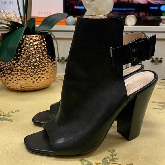 Derek Lam | Shoes | Crosby By Dereklam Black Leather Heeled Sandals ...